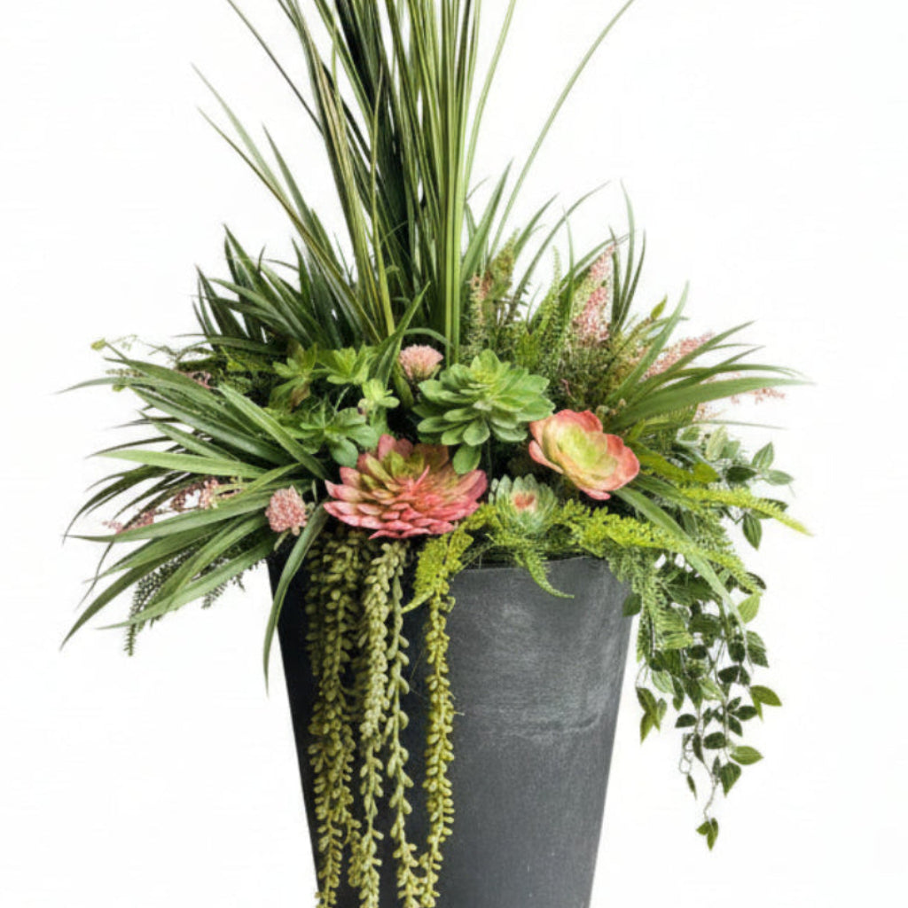 Pink succulent planter drop in – Westcove Treasures